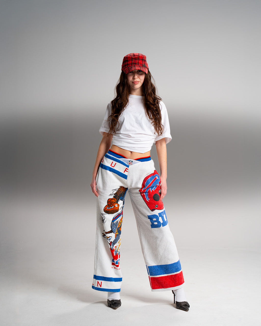 KP MADE ME Buffalo Bills Upcycled Custom Reworked Towel Sweatpants Wom ...